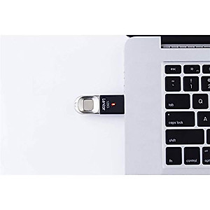 Lexar 64GB Jumpdrive Fingerprint F35 USB 3.0 Flash Drive for Storage Expansion and Backup, Up to 250MB/s Read, Black/Silver (LJDF35-64GBNL)