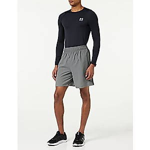 Under Armour mens ColdGear Armour Fitted Crew , Black (001)/White , Large