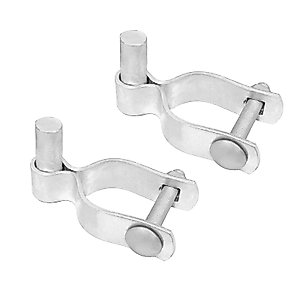 2 Pack Chain Link Fence Gate Post Hinge - Use for Outside Diameter Post/Pipe - Galvanized Chain Link Post Gate Hinge - Nut/Bolt Included (1-7/8 Inch)
