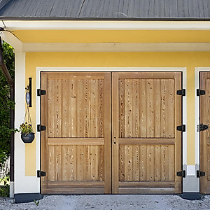 Airsnigi Heavy Duty Gate Hinges 9 Pack, 3.5 Inch Heavy Duty Shed Door Hinges Door Barn Gates Hinges Black Square Hinges for Gate, Barn or Storage Shed