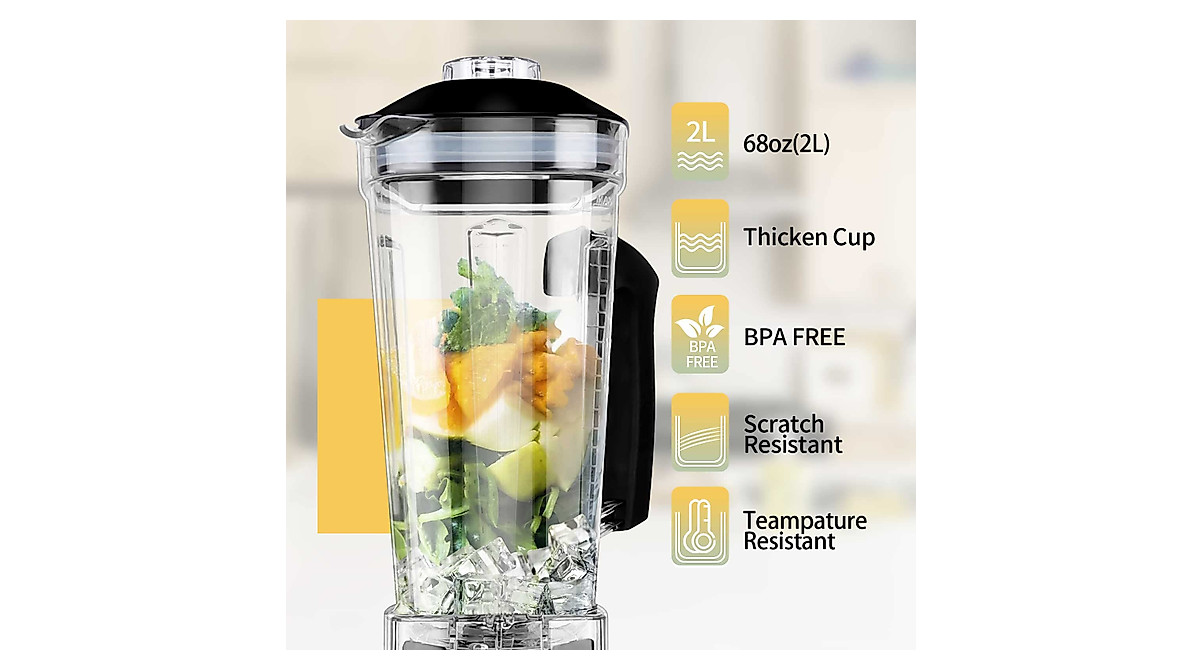OMMO 1800W Kitchen Blender - Professional Smoothie Maker
