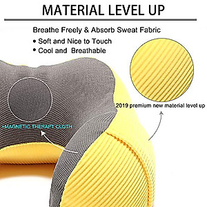 Travel Pillow Memory Foam with 360-Degree Head Support Comfortable Neck Pillow with Storage Bag Lightweight Traveling Pillow for Airplane, Car, Train, Bus and Home Use (Yellow)