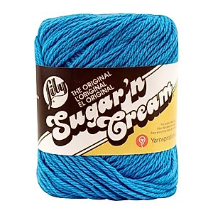 Lily Sugar'n Cream Yarn - Solids-Hot Blue,2-Pack