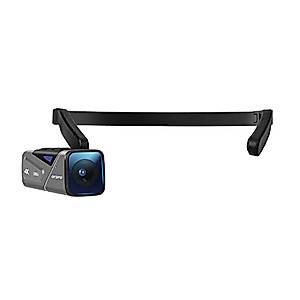 ORDRO EP7 4K 60FPS Camcorder Head-Mounted Video Camera, Wi-Fi APP Control, 2-Axis Gimbal Stabilizer with Remote Control,64GB Micro SD Card