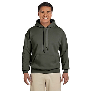 Gildan Blank Hoodie - Hooded Sweatshirt - Unisex Style 18500 Adult Pullover Military Green