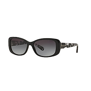 Coach HC8168 Sunglasses, Black/Grey Gradient, 56 mm