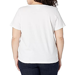 The Drop Women's Courtney Short-Sleeve Tiny Crew Neck Jersey T-Shirt, White, 3X Plus Size