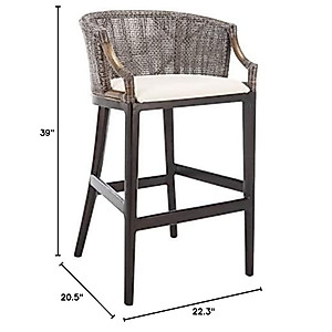 Safavieh Home Collection Brando Brown 28-inch Bar Stool