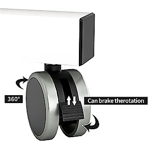 SogesGame Mobile Laptop Stand 23.6 inches Small Rolling Standing Desk with Wheels Height Adjustable Standing Desk, Maple