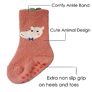 CozyWay Baby Fluffy Socks Newborn Infant Toddler Thick Warm Soft Sleeper Socks Winter Fuzzy For Girls Boys