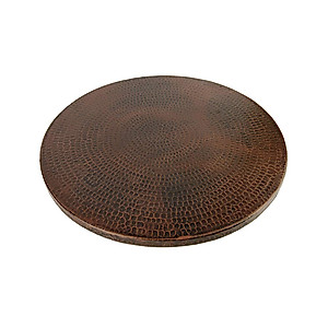 Premier Copper Products LS18DB 18-Inch Hand Hammered Copper Lazy Susan, Oil Rubbed Bronze