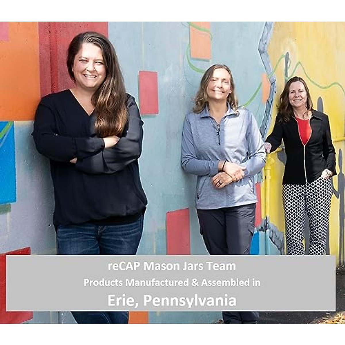 reCAP Mason Jar Pour Spout | Regular Mouth | Made in the USA | Leak-proof | Freezer-proof | Black - 2 Pack