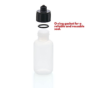 Dispense All - 60ml (2oz) Multipurpose Small Squeeze Bottle Kit with Dispensing Tips (2 Pack)