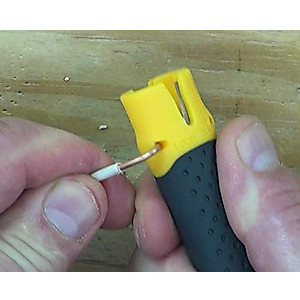 IDEAL Electrical 45-025 Lil’ Ripper Stripper – Wire Stripper w/ Slitting Blade, V-Notch, Flat Blade Clip