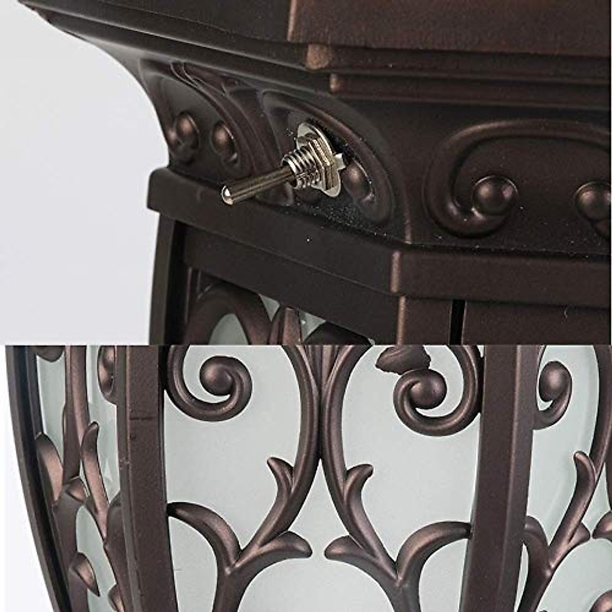 ZMY IP65 Solar Anti-Rust Waterproof Street Lighting Outdoor Lawn Post Light Home Highlight LED Street Lantern Garden Loft Villa Pathway Illumination Edison