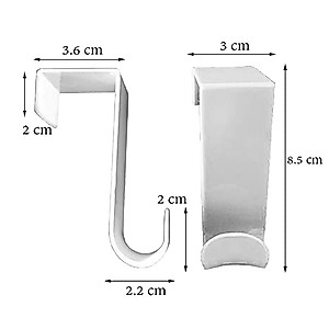 1st Choice Over The Door Hooks 4 Pack, Z-Shaped Door Hanger Hook Reversible Sturdy Over Door Hooks Fits The 1 3/8” and 1 3/4” Door Widths, Plastic Door Hook Hanger for Hanging Clothes, Towels,White