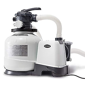 Intex 26373EH 32ft x 16ft x 52in Ultra XTR Frame Above Ground Rectangular Swimming Pool Set with Sand Filter Pump, Ladder, Cover, & Maintenance Kit