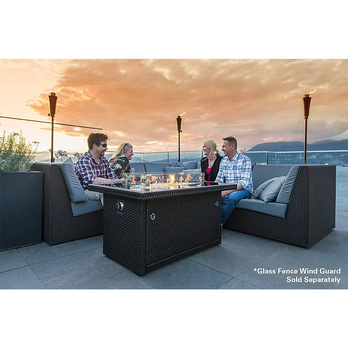 Outland Living Series 403-Espresso Brown Fire Table, Espresso Brown/50,000 BTU