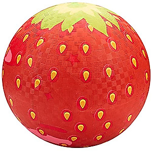 SCS Direct Gaga Fruit Themed Playground Balls (2pk) (8.5 inches) w Air Pump- Durable Grip Rubber Pack for Recess Dodgeball, Kickball, Gagaball Play & School -Fun Kids Summer Camp Outdoor Toys & Gifts