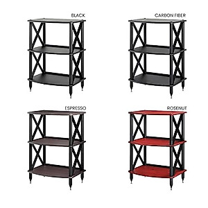 Pangea Audio Vulcan TT LP Record Player Turntable Stand Rack with Vinyl Storage Espresso