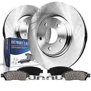 Detroit Axle - Front Brake Kit for 13-20 Ford Fusion, 13-16 Lincoln MKZ Replacement 2013 2014 2015 2016 2017 2018 2019 2020 Disc Brakes Rotors Ceramic Brake Pads : 11.81'' inch Rotors