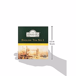 Ahmad Tea Black Tea, English Tea No.1 Teabags, 100 ct - Caffeinated & Sugar-Free