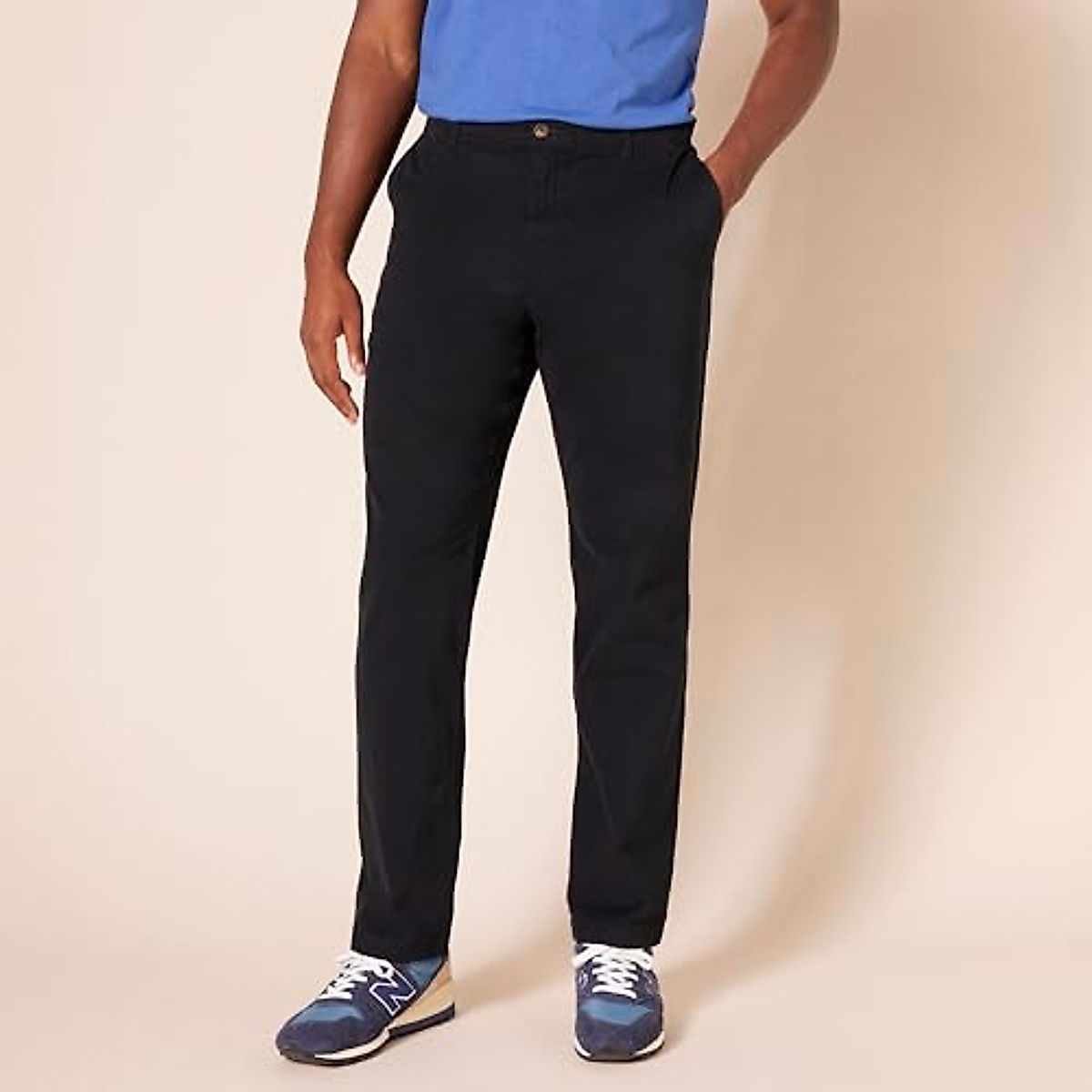Amazon Essentials Men's Slim-Fit Casual Stretch Chino Pant, Black, 34W x 30L