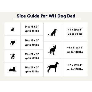 Western Home Large Dog Beds for Large Dogs, Waterproof Orthopedic Dog Bed - Egg Crate Foam Dog Bed with Removable Washable Cover, Dog Crate Bed with Non-Slip Bottom for Dog Crate