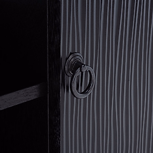 SAFAVIEH Home Collection Aliyah Black 2-Door 1-Shelf Entertainment Media Stand up to 55" Flatscreen TV