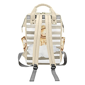 Personalized Lion Diaper Bag Backpack with Name Custom Mommy Nursing Baby Bags Nappy Bag Travel Daypack for Mom Gifts