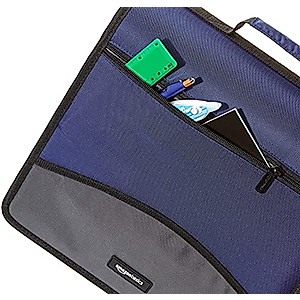 Amazon Basics 3-Ring Binder with Zipper - O-Ring, 3 Inch, Blue