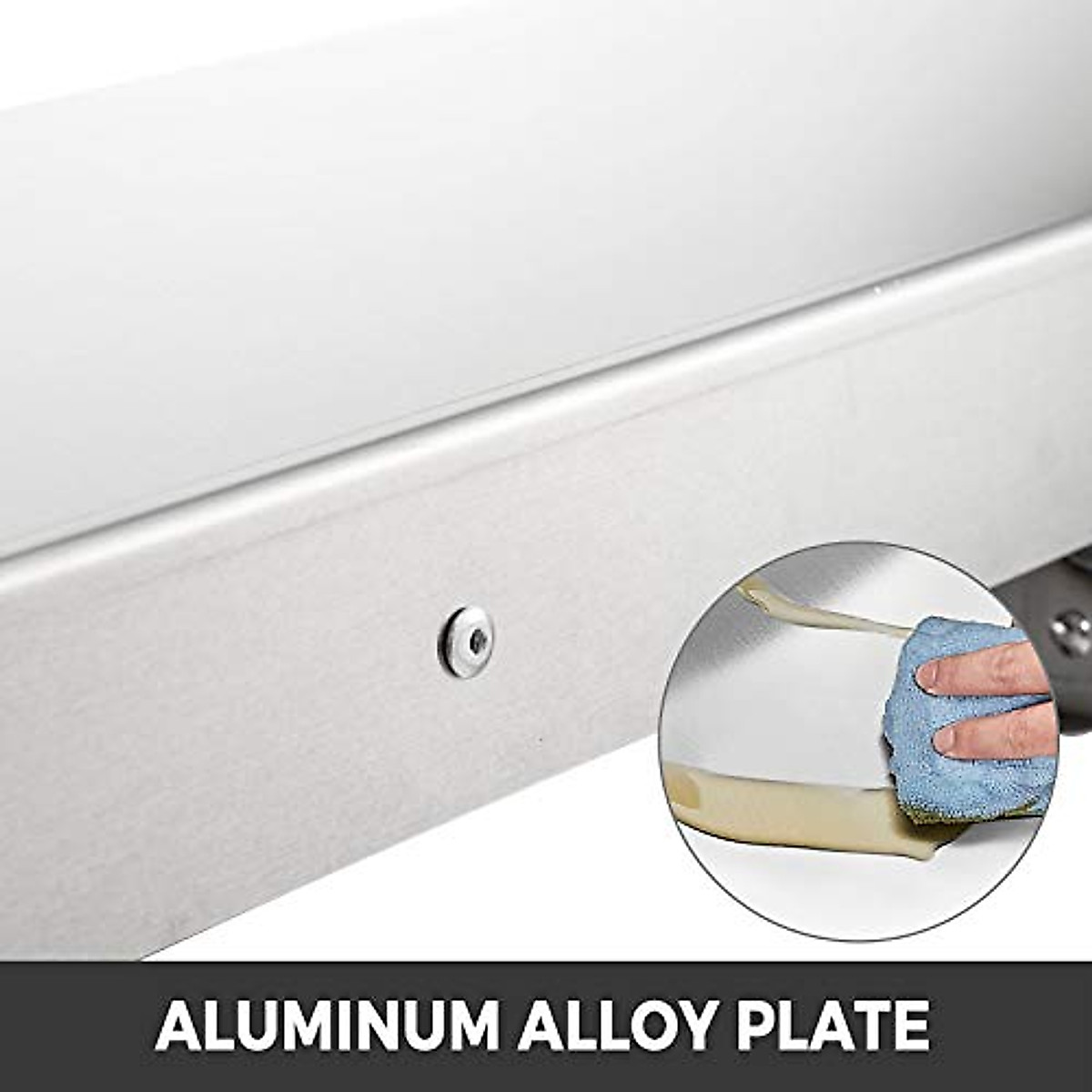 Happybuy Concession Shelf 48L x 12W Inch Stainless Steel Drop Down Folding Serving Food Shelf Stand Serving for Concession Trailer Serving Window