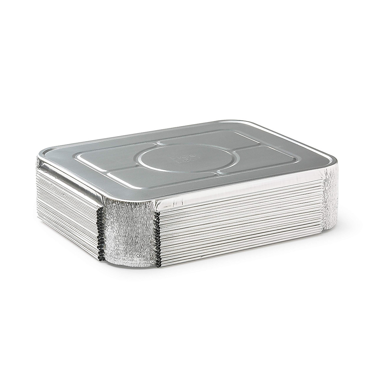 (35 Pack) Premium Lids for Chafing Pans 9" x 13" Half Deep Pans l Top Choice Disposable Heavy Duty Aluminum Foil Tin Pan Lid Perfect for Roasting Potluck Catering Party BBQ Baking Cakes Pie