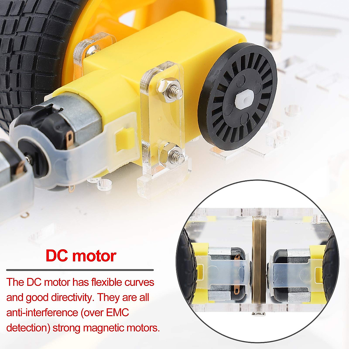 MakerFocus DIY Robot Car Smart Chassis Kit with Speed Encoder 4 Wheels 2 Layer for Ar duino UNO MEGA2560 MEGA1280 51 Microcontroller Board