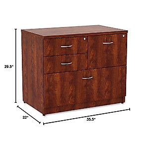 Lorell Prominence Lateral File, Cherry Laminate Top