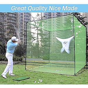 Golf Practice Hitting Nets for Backyard Driving Indoor Use Heavy Duty Practice Golf Driving Nets for Backyard Premium Portable Golf Impact Nets Cages with Frame and Net for Men