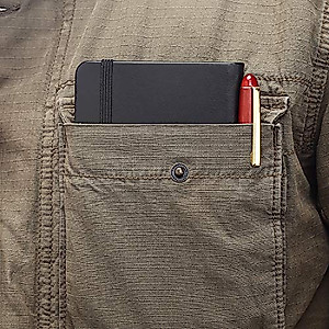 Small Pocket Notebook 3.5" x 5.5" Hardcover Lined Paper Mini Notepad with Black Leather Sketchbook Composition Notebook 1 Pack