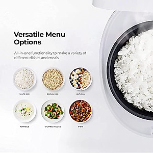 CUCKOO CR-0375F | 3-Cup/0.75-Quart (Uncooked) Micom Rice Cooker | 10 Menu Options: Oatmeal, Brown Rice & More, Touch-Screen, Nonstick Inner Pot | White