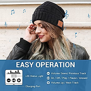 Bluetooth Beanie Hat Men And Women Stocking Stuffers for Husband Teen Boy HIM