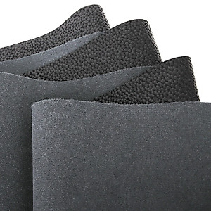 Funcolor Black Faux Leather Roll:Soft Pebbled Faux Leatherette Sheets 8x52 Inch for Sewing Craft