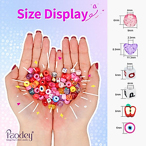 Paodey 2400pcs Pony Beads 72 Colors 9mm Friendship Bracelets Making Kit, Rainbow Kandi Beads Bulk Letter Beads for Name Bracelets Jewelry Making Crafts with Elastic String