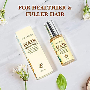 Biotin & Castor oil & Rosemary Oil for Hair Growth for Women, hair loss treatments, hair oil for dry damaged hair and growth, Hair Growth Serum for Thicker Longer Fuller Healthier Hair, All Natural Vitamin Rich Treatment