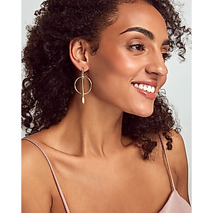 Kendra Scott Nalani Open Frame Earrings for Women, Fashion Jewelry, Rhodium-Plated