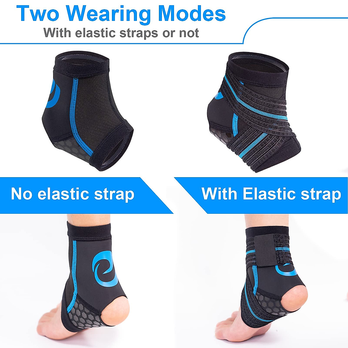 Nvorliy Ankle Brace for Swimming, Aquatic, Scuba Diving, Surfing, Paddle Boarding, Water Sports or Injury Recovery, Neoprene Compression Ankle Wrap & Foot Support for Women & Men (Small)