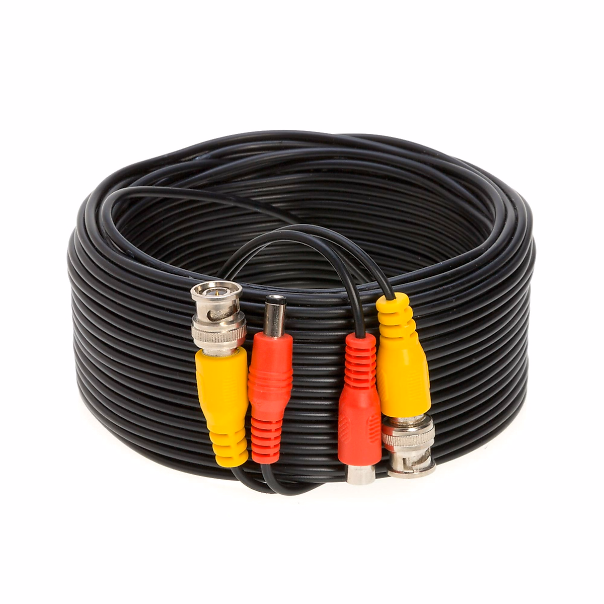 10FT Black Premade BNC Video Power Cable Extension Wire for CCTV, Security Camera, DVR, Surveillance System, All in One Plug & Play Cord