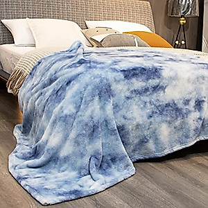 Fleece Throw Blanket Cozy Soft Lightweight Throw Blankets Warm Plush Haze Blue fall blankets and throws Couch Sofa Bed Camping Travel Picnic Outdoor Blanket Bedding Kid Baby Boys Girls Adults 50x70 in