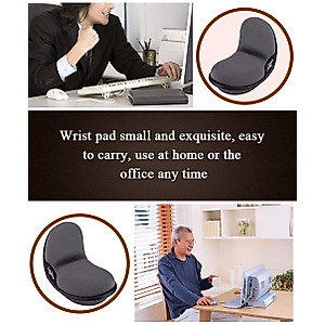 LINGSFIRE Memory Foam Mouse Wrist Rest Keyboard Wrist Rest Pad Anti-skid Mousepad Support Wrist Rest Mat for Office Computer Laptop Mac- Durable Comfortable Lightweight Easy Typing Pain Relief (Black)