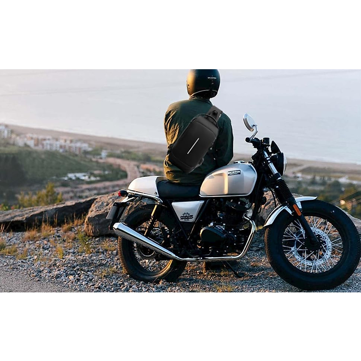 HDSMNGY Sling Bag for Men Crossbody(2023 New Sling Bag) Multi-Pockets Large Capacity Waterproof Crossbody Sling Backpack.Shoulder bag for Traveling Casual Cycling Running Hiking