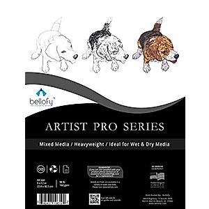 Bellofy Multimedia Sketchbook 100 Sheets | Mixed Media Paper for Drawing & Painting | Drawing Paper for Artists, Beginners & Kids | Sketchbook Mixed Media for Acrylic, Watercolor, Graphite & More