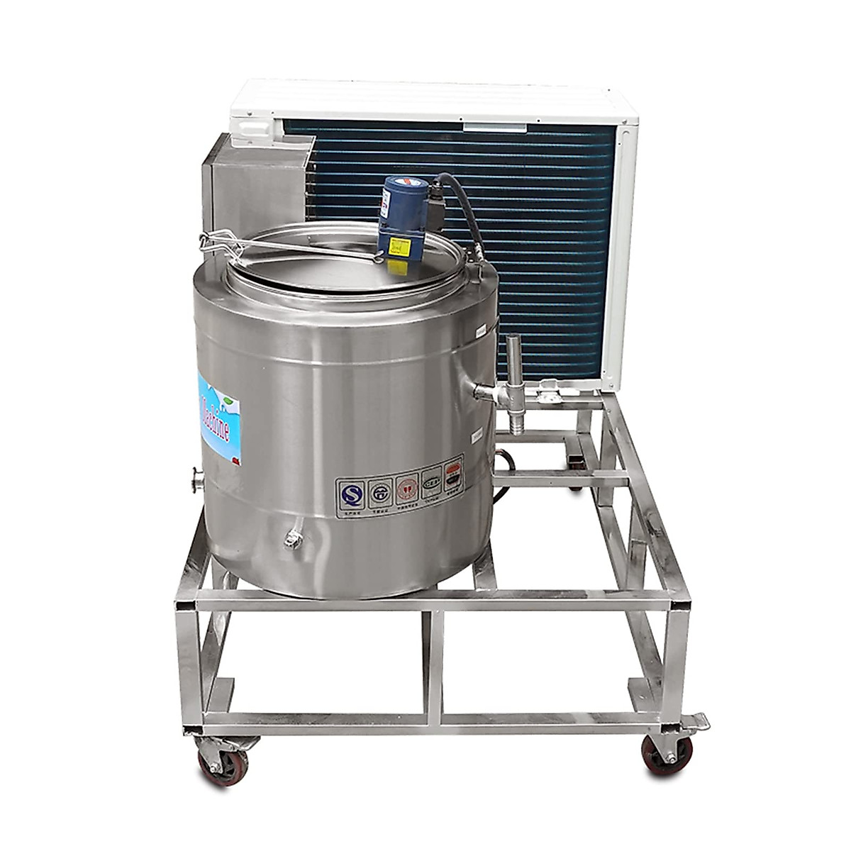 Kolice 30L Commercial Refrigerated Pasteurization Machine, Pasteurizer with Cooling Function for Milk Juice Beer Sterilization Dairy Equipment